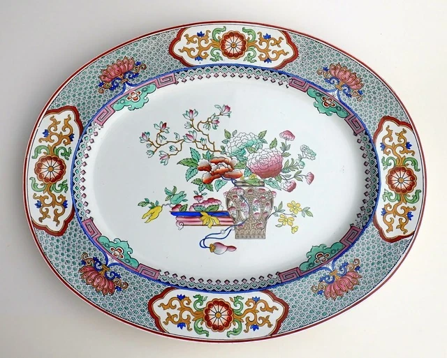 ANTIQUE HUGE COPELAND oval platter serving plate circa 1870`s excellent ...