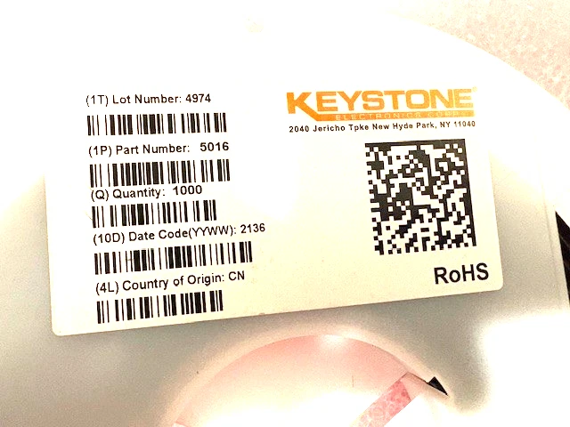 1000 KEYSTONE PBC Test Point Compact Phosphor Bronze Silver Plating ...