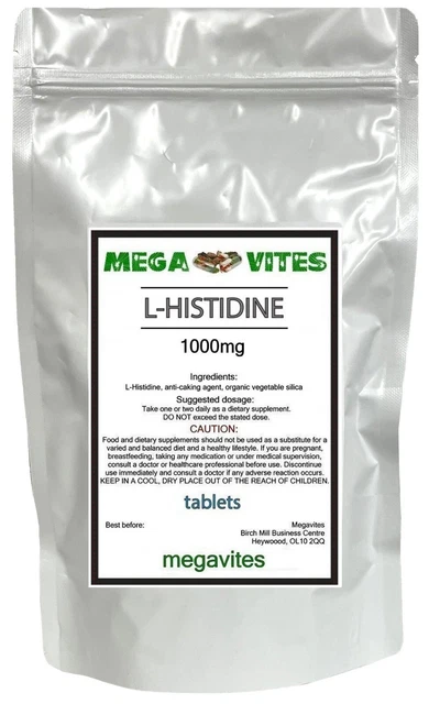 L-HISTIDINE TABLETS 1000MG - BLOOD & NERVE CELLS, IMMUNE SYSTEM ...