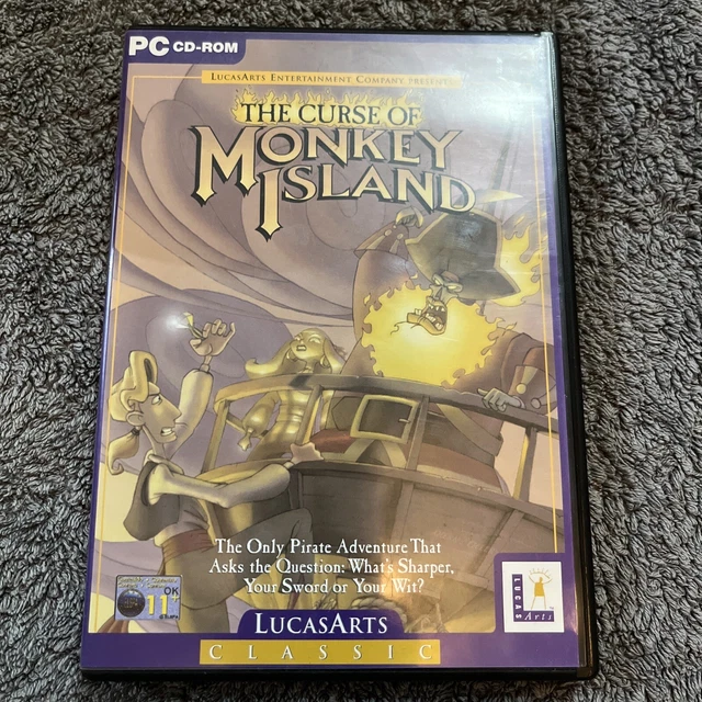 THE CURSE OF Monkey Island/pc/cd/rom/Cover Has Faded In Sunlight/clean ...