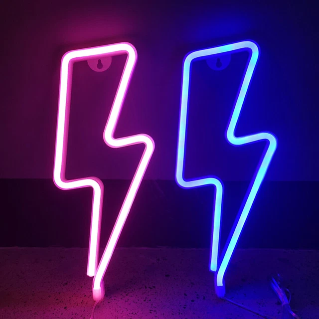 LED FLASH SHAPED Sign Neon Lights USB Battery Operated Hanging Night ...