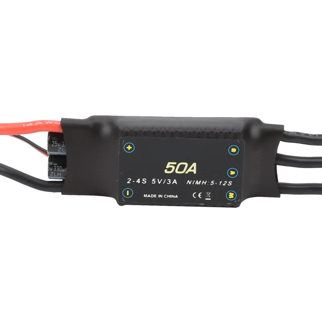 50A BRUSHLESS ESC Speed Controller 5V/3A BEC Output For RC Drone Foam ...
