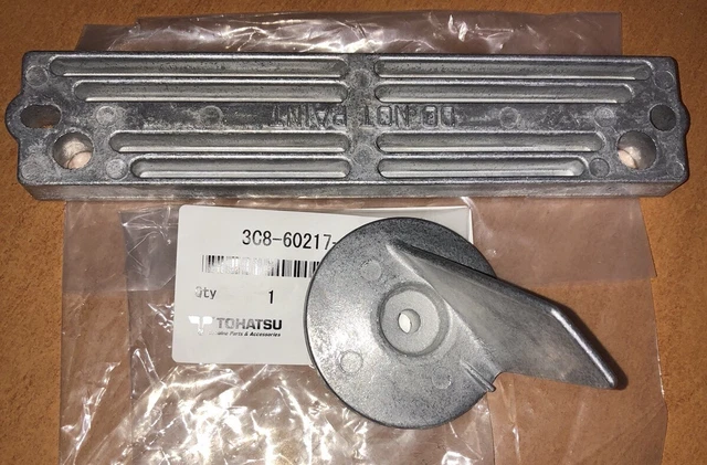 GENUINE TOHATSU BRACKET & Trim Tab Anode Kit 25HP 30HP 40HP 50HP ...