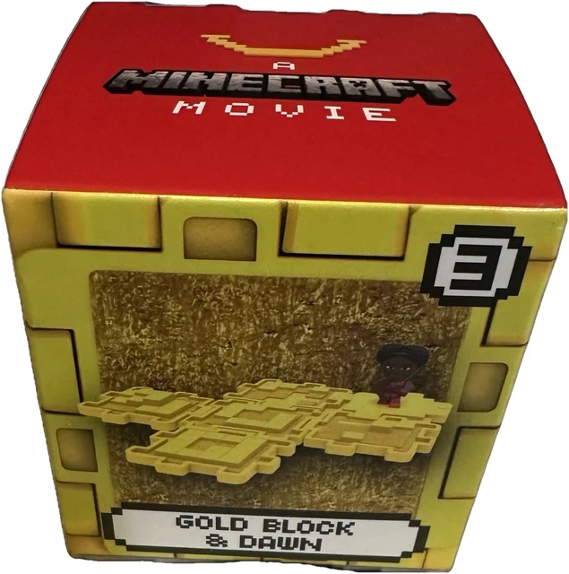 2025 MCDONALDS MINECRAFT Movie Happy Meal Toy #3 Gold Block & Dawn ...