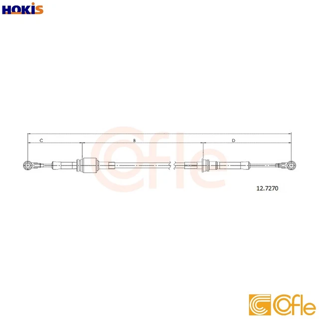 CABLE PULL MANUAL TRANSMISSION 92.12.7270 FOR FIAT PUNTO/Hatchback/Van ...