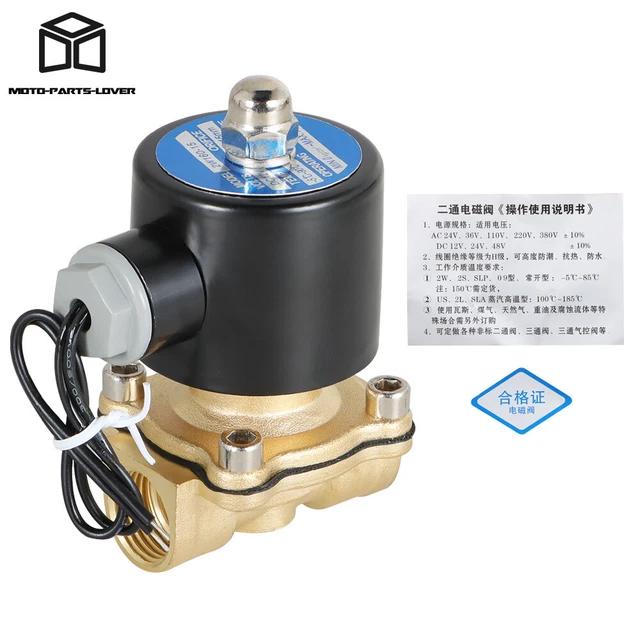 ELECTROVÁLVULA ELÉCTRICA 1/2 Pulgada 12V DC NPT Latón Agua Aire Gas Viton NC EUR 25,89 - PicClick ES