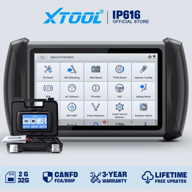 2025 XTOOL IP616 V2.0 OBD2 All System Scanner Diagnostic Tool Key ...
