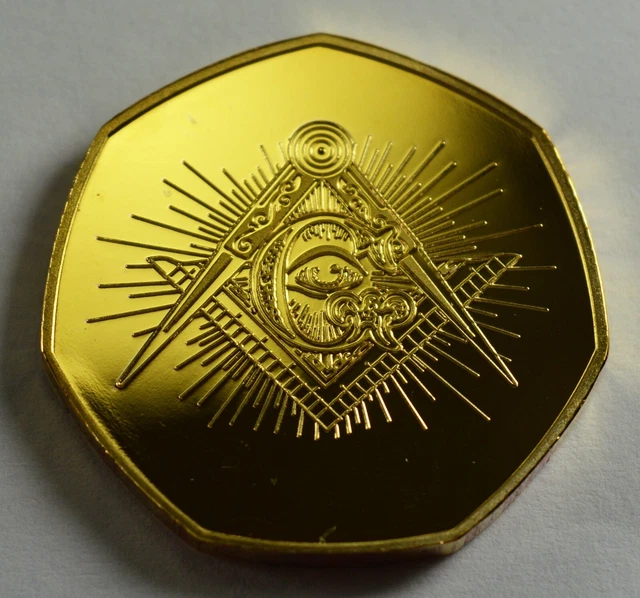 FREEMASONS, MASONIC COLLECTORS Token/Medal 24ct Gold. Illuminati ...