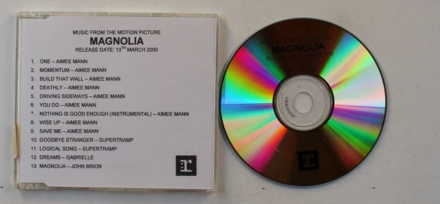 MAGNOLIA SOUNDTRACK RARE UK Adv CDR 2000 9x Aimee Mann 2x Supertramp ...