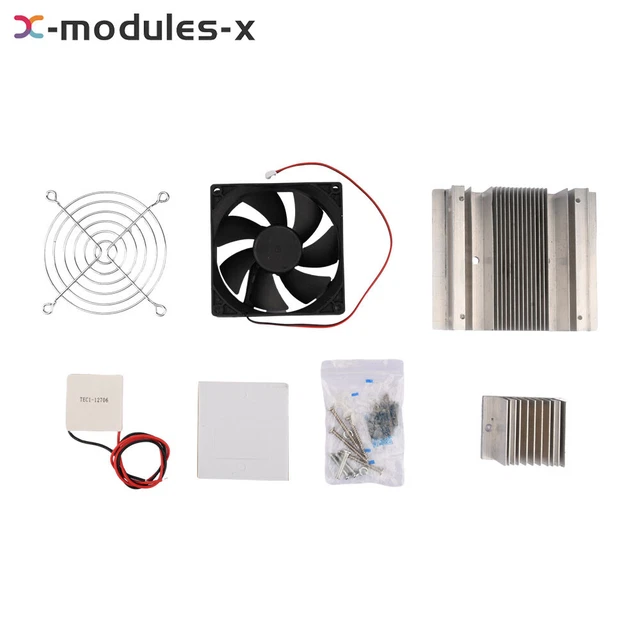 DIY COOLER 12V Semiconductor Cooling System Heatsink Module kit+Fan New ...