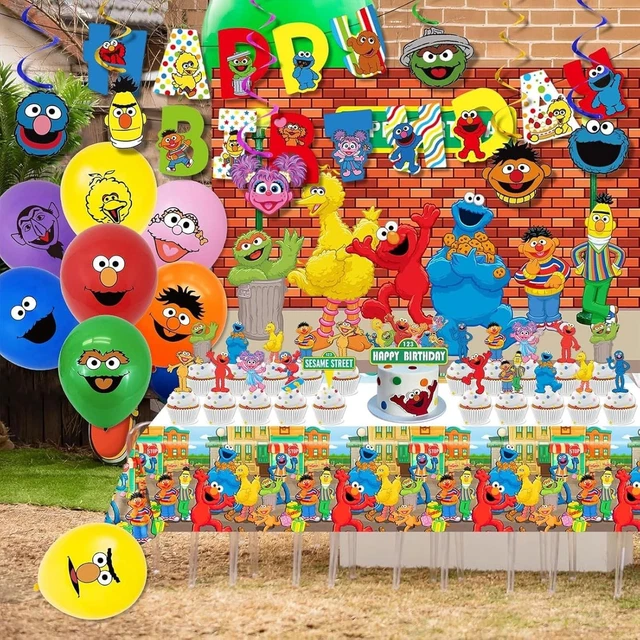 SESAME STREET PARTY Supplies Balloons Kids Birthday Decorations ...