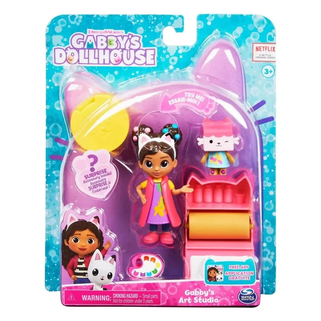 NEW GABBY'S DOLLHOUSE Art Studio Set w/ 2 Toy Figures - Creative ...