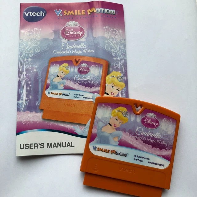 DISNEY VTECH VSMILE CINDERELLA CARTRIDGE & Manual MAGIC WISHES MOTION ...