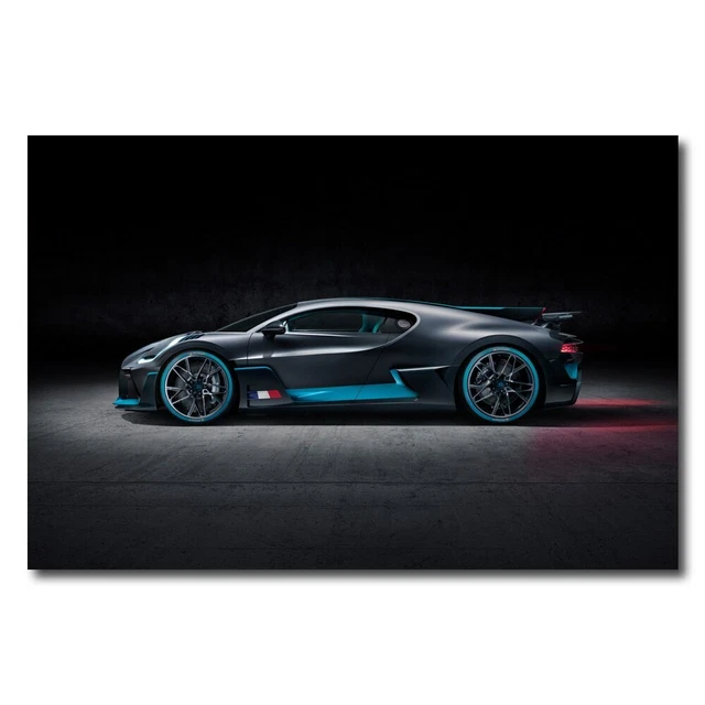 TOILE TABLEAUX BUGATTI Divo supercar voiture 50x75cm EUR 36,99 ...