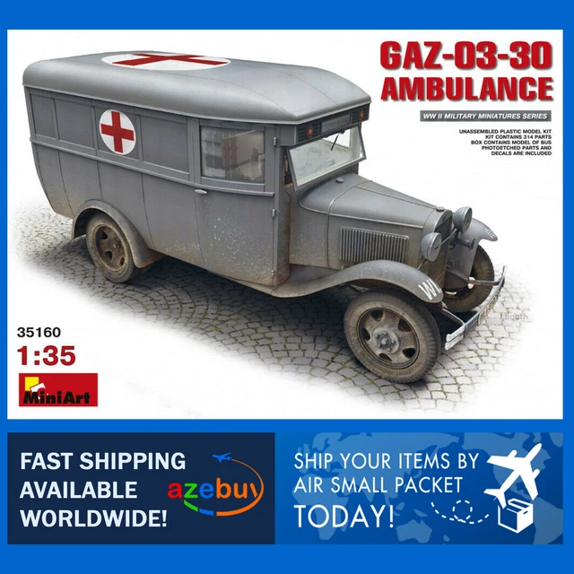 SANITARY BUS GAZ-03-30 (1939-1945) 1/35 Scale Plastic Model Kit MA35160 ...