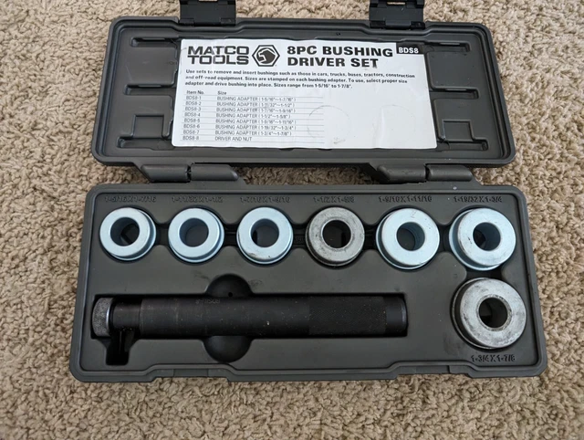 MATCO TOOLS BDS8 8 piece Bushing Driver Kit with Case $48.60 - PicClick CA