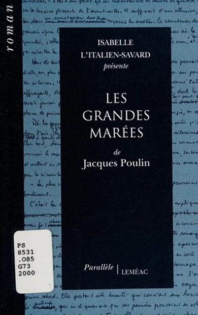 ISABELLE L'ITALIEN-SAVARD PRESENTE Les Grandes Marees De Jacques EUR 4 ...