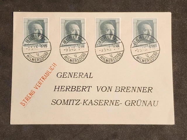 WW2 WWII NAZI German Third Reich Adolf Hitler birthday stamps on ...