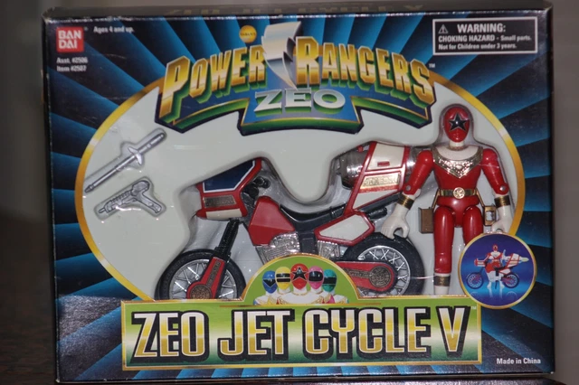 BANDAI 1996 POWER Rangers Zeo Red Ranger V Zeo Jet Cycle V Action ...