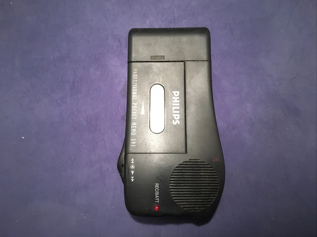 PHILIPS PROFESSIONAL 391 pocket Memo Mini Cassette Recorder Dictaphone ...