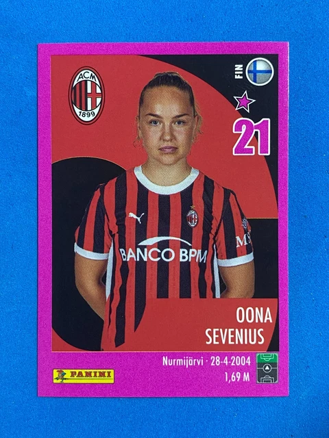 FIGURINE CALCIATRICI PANINI 2024-25 2025 n.157 Oona Sevenius (Milan ...