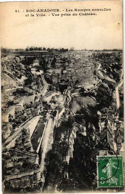 CPA ROCAMADOUR - Les Rampes nouvelles et la Ville - Vue prise du ...