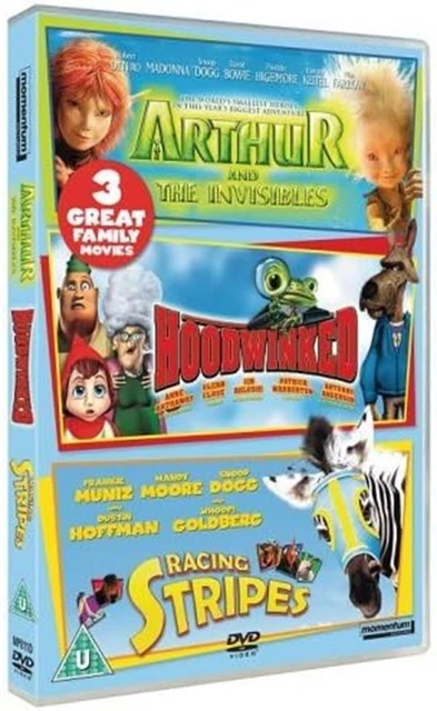 ARTHUR AND THE INVISIBLES/HOODWINKED/RACING STRIPES DVD CHILDREN ...