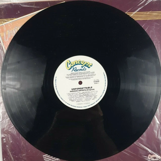 UNFORGETTABLE RECORD LOUIS Armstrong-Nat King Cole-Elvis Presley-Perry ...