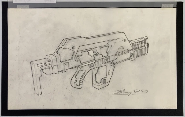 'ALIENS' PULSE RIFLE Concept Art for 'Alien: The Weyland-Yutani Report ...