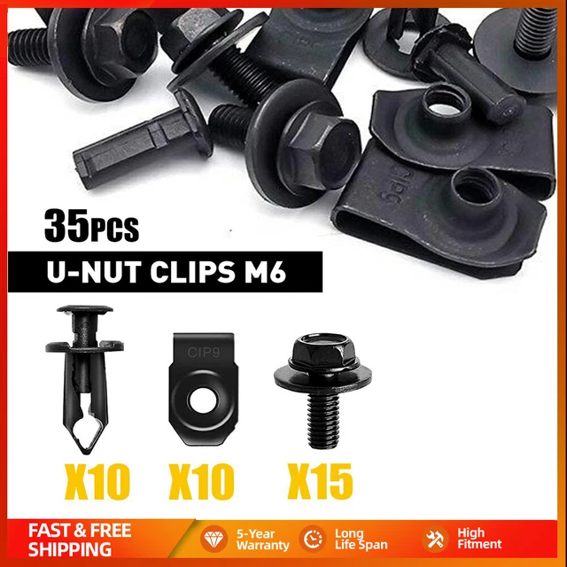 35PCS FOR MAZDA Engine Under Cover Splash Shield Guard M6 Bolts & U-nut ...
