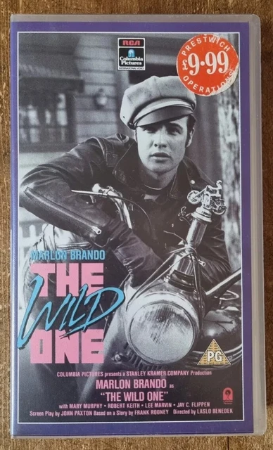 THE WILD ONE VHS PAL Video Tape Marlon Brando Classic 1953 Film Cert PG ...