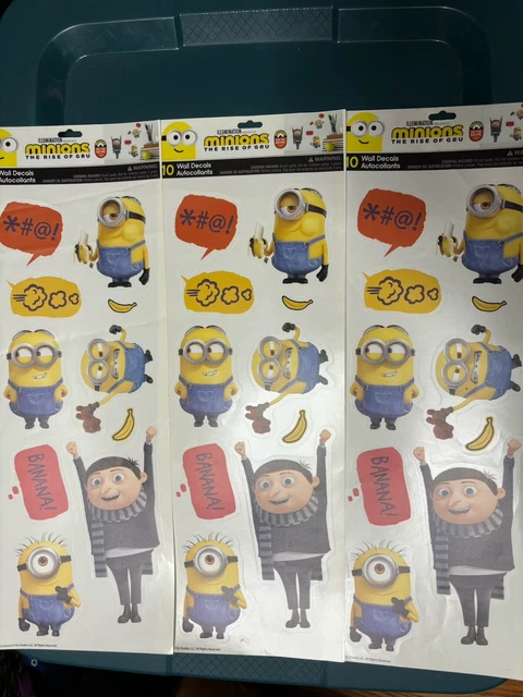 MINIONS ILLUMINATIONS PRESENTS The Rise of Gru! Wall Decals (30 Decals ...