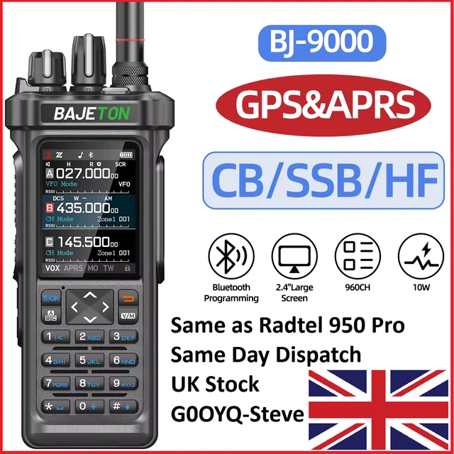 RADTEL BAJETON BJ9000 Rt-950 Pro 27Mhz Tx/Rx Am/Usb/Lsb Gps/Aprs 11W EUR 122,32 - PicClick IT