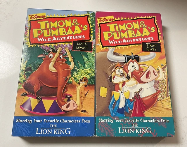 2 VINTAGE DISNEY Timon & Pumbaa's Wild Adventures VHS Movie Tapes Lot ...