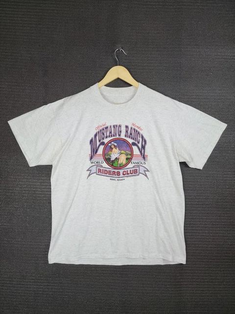 VTG MUSTANG RANCH T-shirt riders club brothel reno nevada 1993 sexy ...