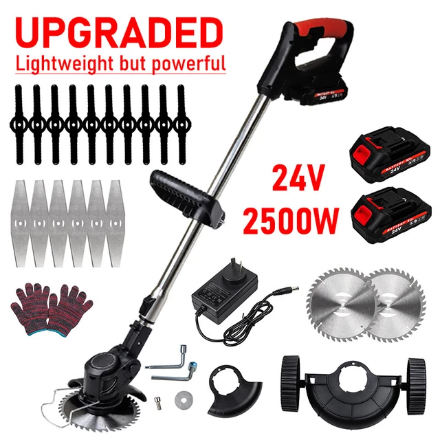 ELECTRIC WEED EATER Lawn Edger Cordless Grass String Trimmer Cutter ...