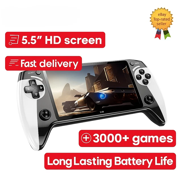 3000 GAMES X9 Retro Handheld Console 5.5 Inch HD Screen Christmas Gift ...