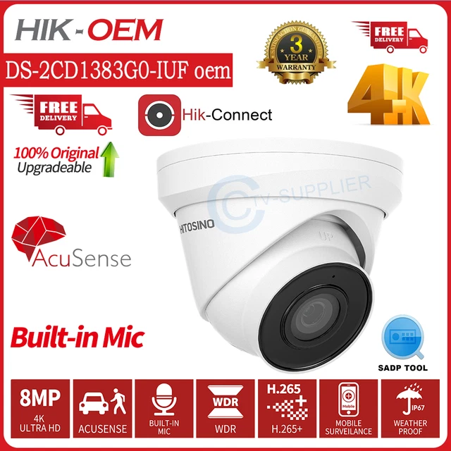 HIKVISION COMPATIBLE 8MP AcuSense Built in MIC IR PoE 4K IP Camera AI ...