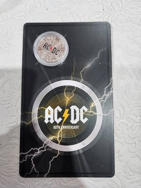 2023 50 CENT Uncirculated 50Th Anniversary Of Ac/Dc Coloured Carded ...