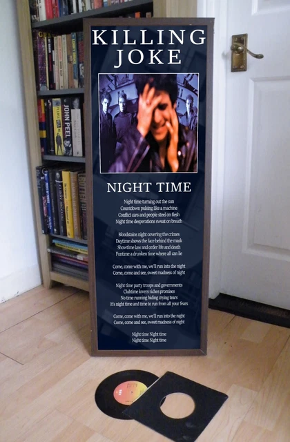 KILLING JOKE NIGHT Time Lyric Blatt Promo-Poster. Achtziger Wardance ...