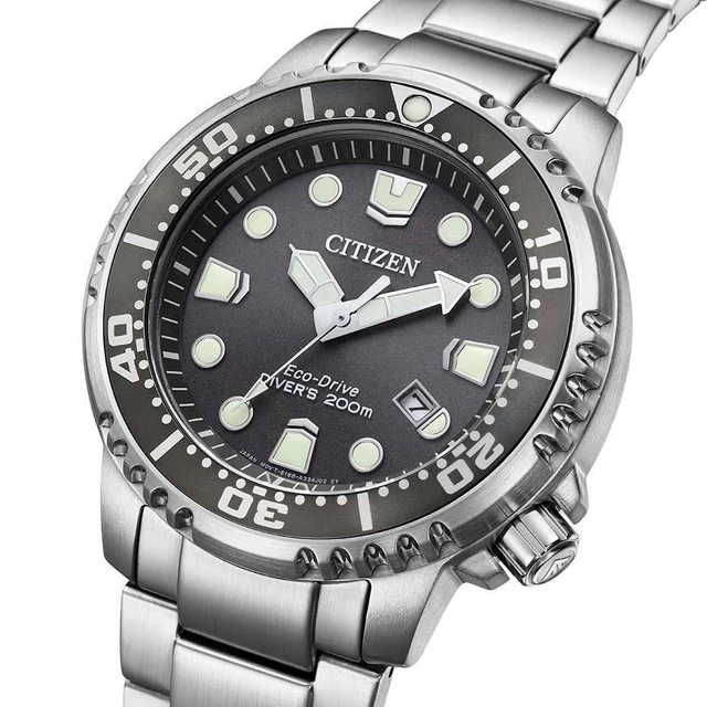 CITIZEN PROMASTER MARINE BN0167-50H Eco-Drive Diver Watch Gray Dial ...