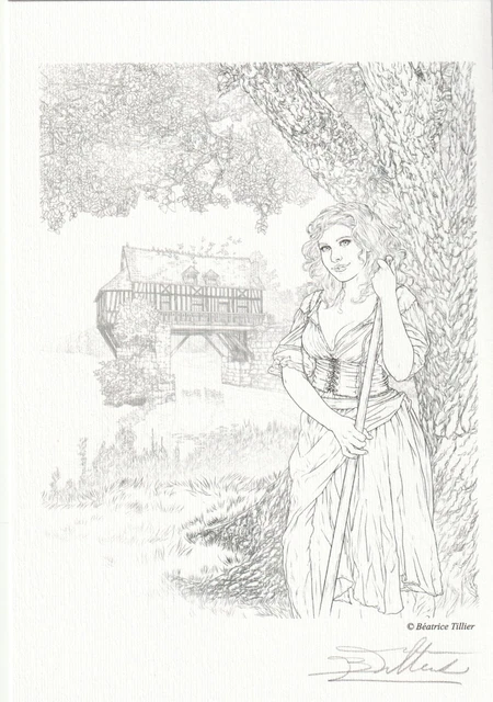 EX-LIBRIS TILLIER BÉATRICE festival BD Evreux signé (Guy de Maupassant EUR 8,00 - PicClick FR