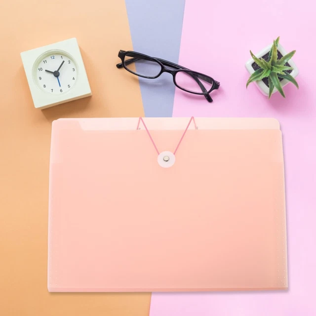 DOCUMENT FILE ORGANIZER Office Desk Organiser Accordion Plastic Folder ...