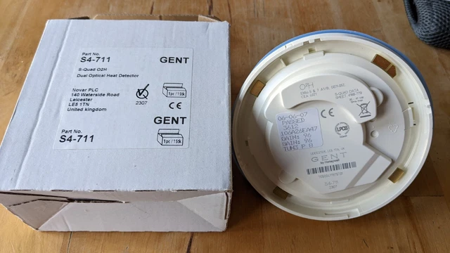 GENT S4-711 S-QUAD O2H Dual Optical Heat Detector New £25.00 - PicClick UK