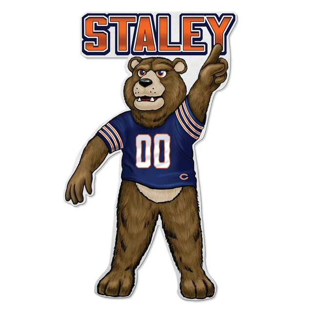 RICO INDUSTRIES NFL Football Chicago Bears "Staley Da Bear" forme fanion coupé EUR 12,17 ...
