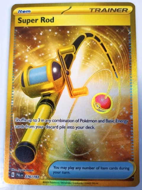 POKEMON CARDS TCG 276/193 Super Rod Paldea Evolved Gold Hyper RARE NM/M ...