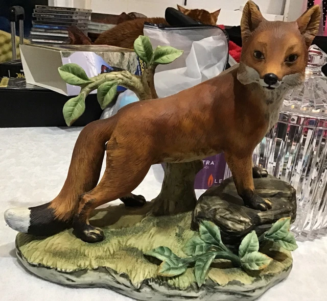 VINTAGE KW4757 RED Fox Andrea by Sadek Figurine.. Hand Painted,Lefton ...