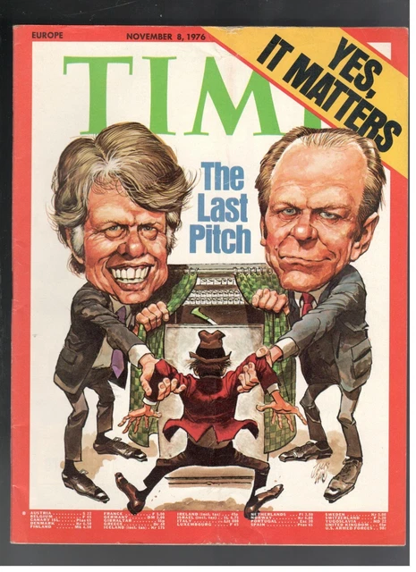 JIMMY CARTER GERALD Ford Time Magazine 1976 Novembre 8 Le Dernier ...