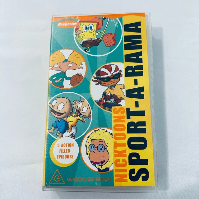 NICKTOONS SPORT-A-RAMA VHS Tape - Rugrats Spongebob Hey Arnold! $44.95 ...