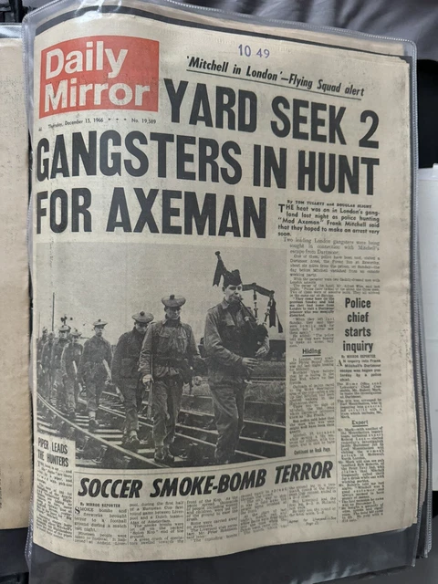 RARE THE KRAYS And Frank Mitchell Daily Mirror Original Good Condition ...